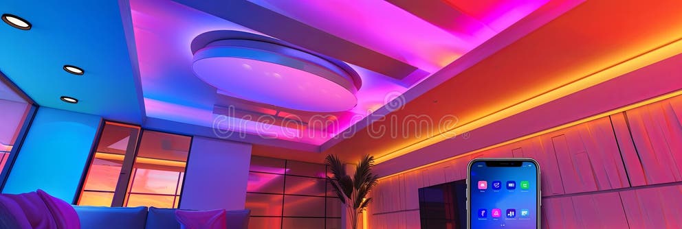 Smart Lighting Technology Enhances Ambience in a Vibrant Futuristic ...