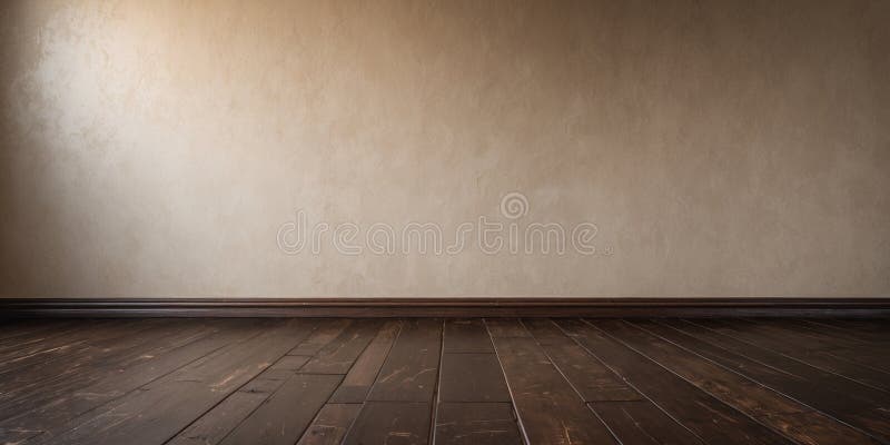 A Room Featuring a Wooden Floor and a Wall Up Close Stock Image - Image ...