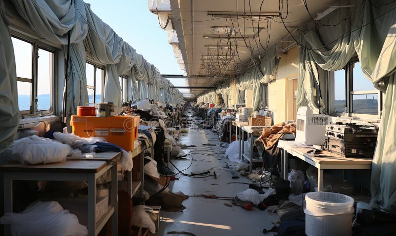 Room Filled with Clutter and Lots of Windows Stock Photo - Image of ...