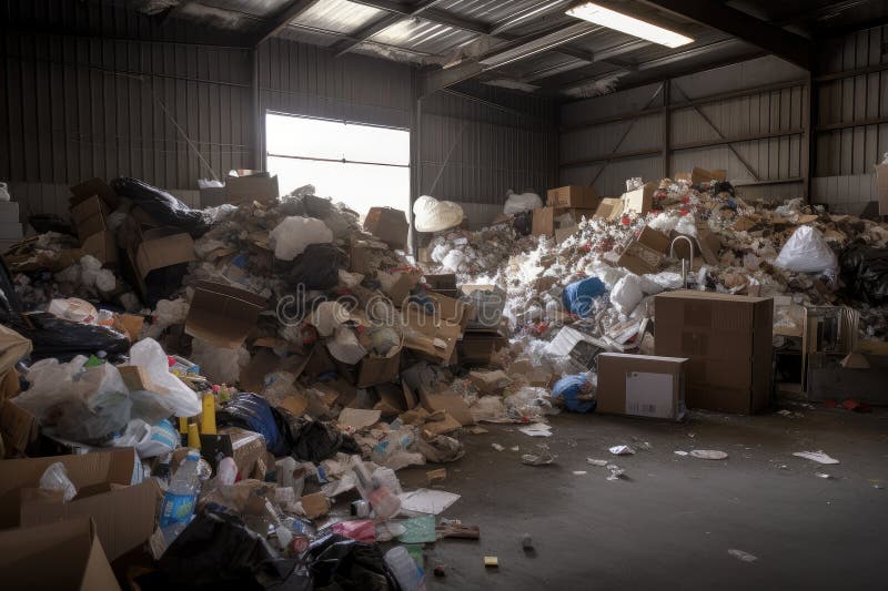 A Room Filled with Different Kinds of Recyclables, Ready To Be Sorted ...
