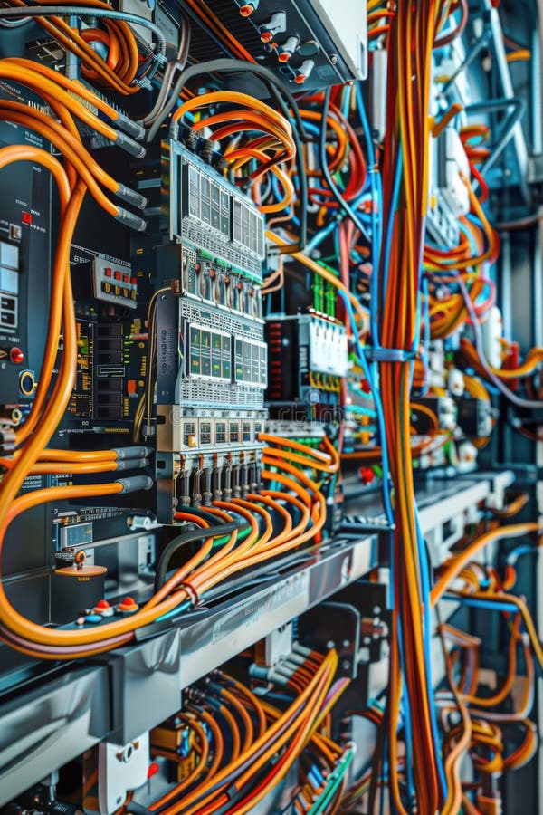 Room Filled Electrical Components Including Wires Switches Stock Photos ...