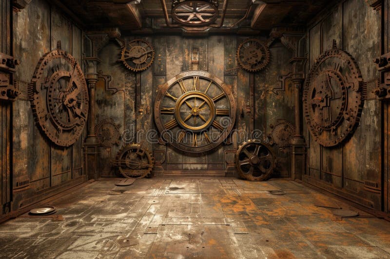 A Room Filled with Intricate Clockwork Mechanisms, Including a Large ...