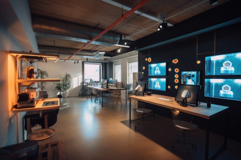 A Room Filled with Lots of Computers and Monitors. AI Generative Image ...