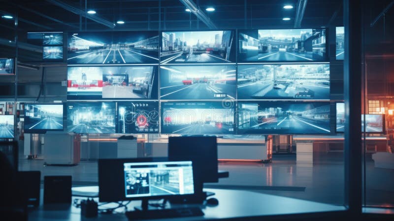 A Room Filled with Monitors and a Laptop Setup. Great for Technology ...