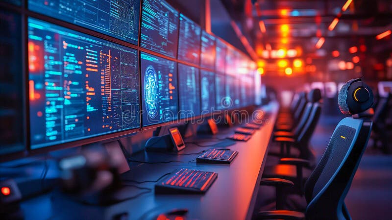 A Room Filled with Multiple Computer Monitors Integrated into an ...