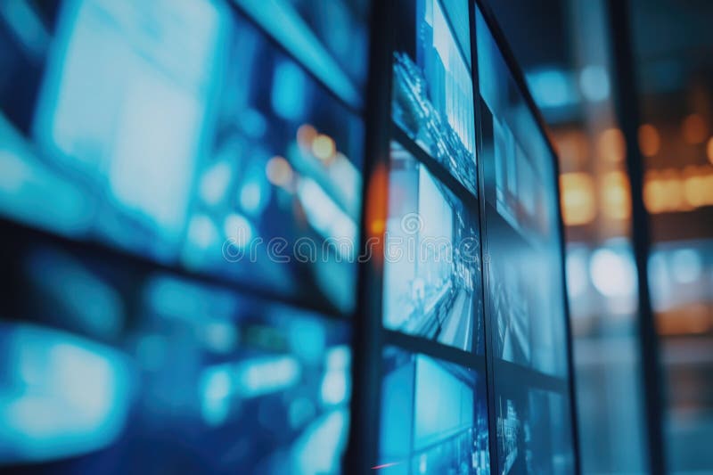 A Room Filled with Multiple Television Screens Showing Various Programs ...