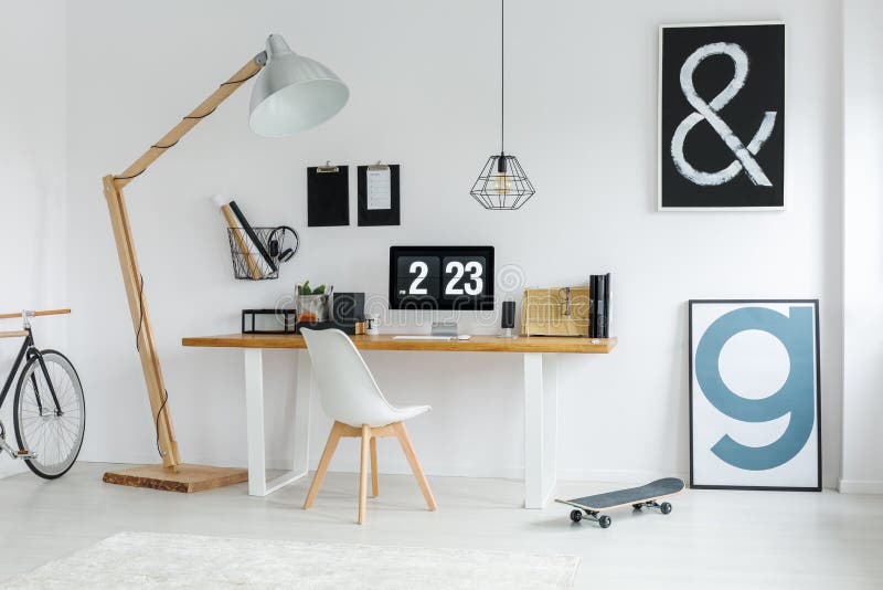 Room of freelancer stock photo. Image of modern, apartment - 96330564