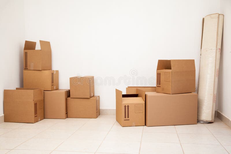 Room full of boxes stock image. Image of packing, unpacking - 56548387