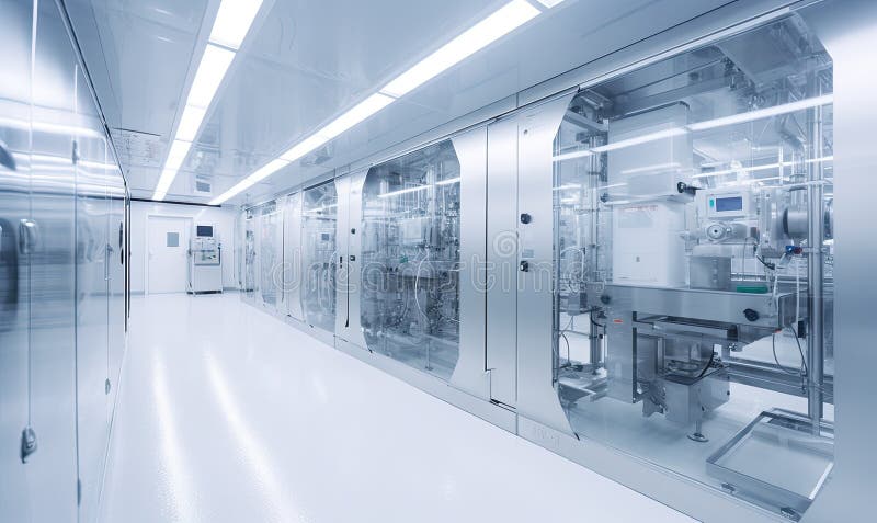 A Room Full of Powerful Machinery Stock Illustration - Illustration of ...