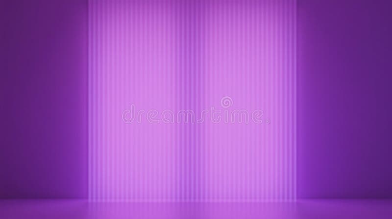 A Room with a Glowing Purple Rectangular Panel on a Wall Stock ...