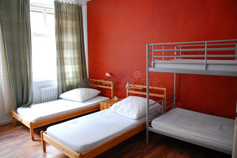 Room in Hostel stock image. Image of bright, cheap, nice - 10747795