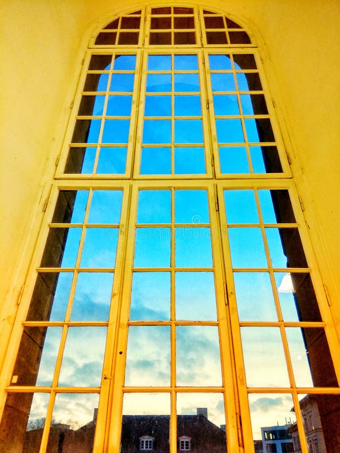 Yellow Window Under the Columns Part 2 Stock Photo - Image of sculpture ...