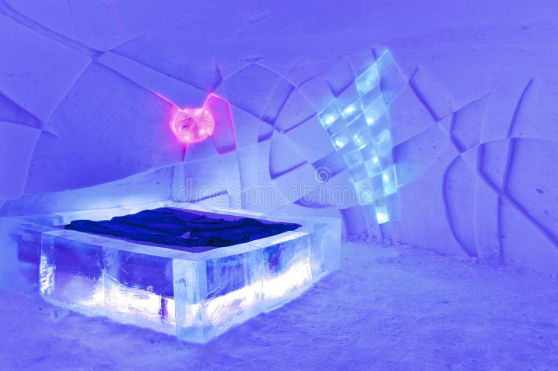 Room in ice hotel editorial stock photo. Image of sculpture - 23289258