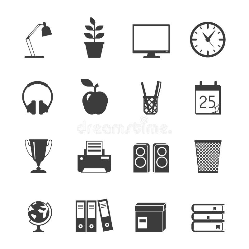 Room Icons Set stock vector. Illustration of award, flat - 54315664
