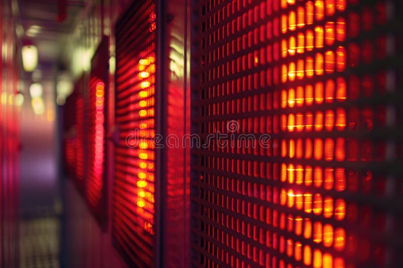 A Room Illuminated by Red Lights, Suitable for Dramatic Scenes Stock ...