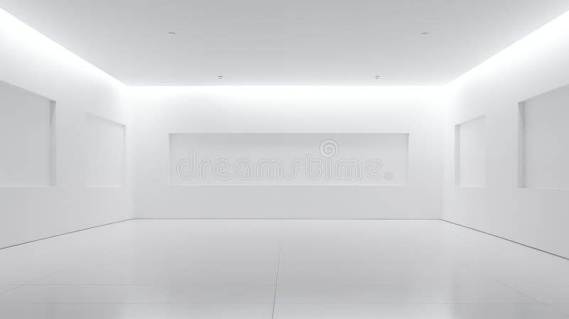 The Room of Infinite Possibilities. Absolute Blank White Room Stock ...