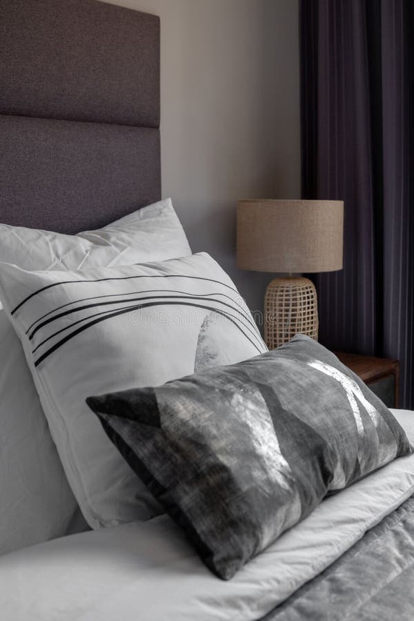 Room Interior with Bed in Minimalistic Setting Stock Image - Image of ...