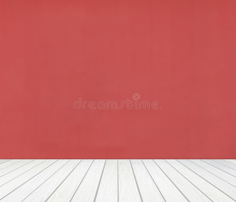 Room Interior with Color Wall and White Wood Floor Stock Image - Image ...