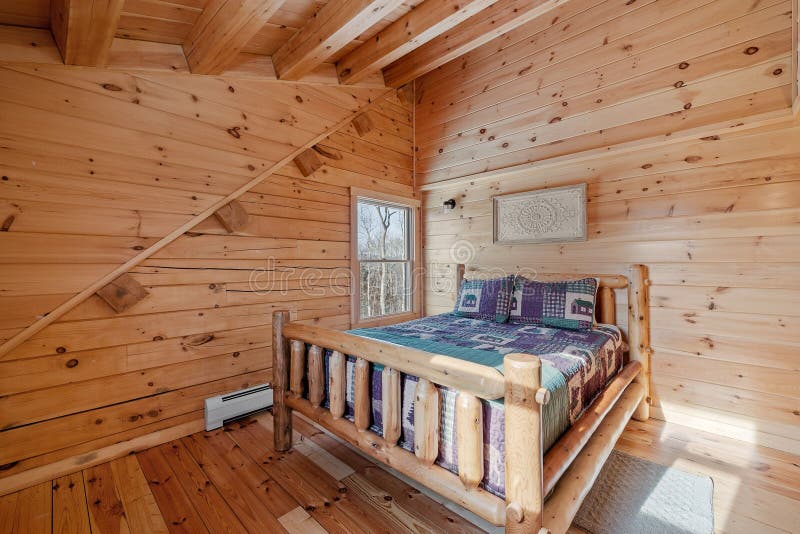 Room Interior of Log Cabin in Mountains Stock Image - Image of design ...