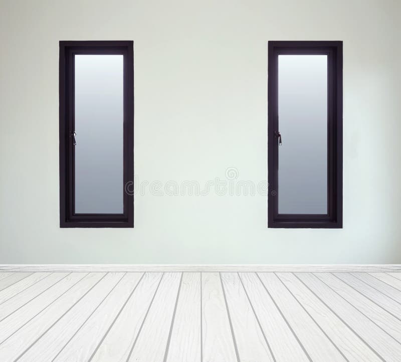 Room Interior with Window and Wood Floor Stock Image - Image of home ...