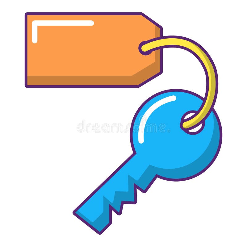 Room Key at Hotel Icon, Cartoon Style Stock Vector - Illustration of ...