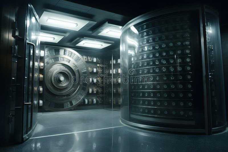 Room with a Large Group of Safety Boxes. Neural Network AI Generated ...