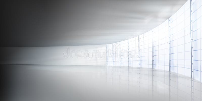 Room with a Large Window in a Skyscraper. Stock Illustration ...