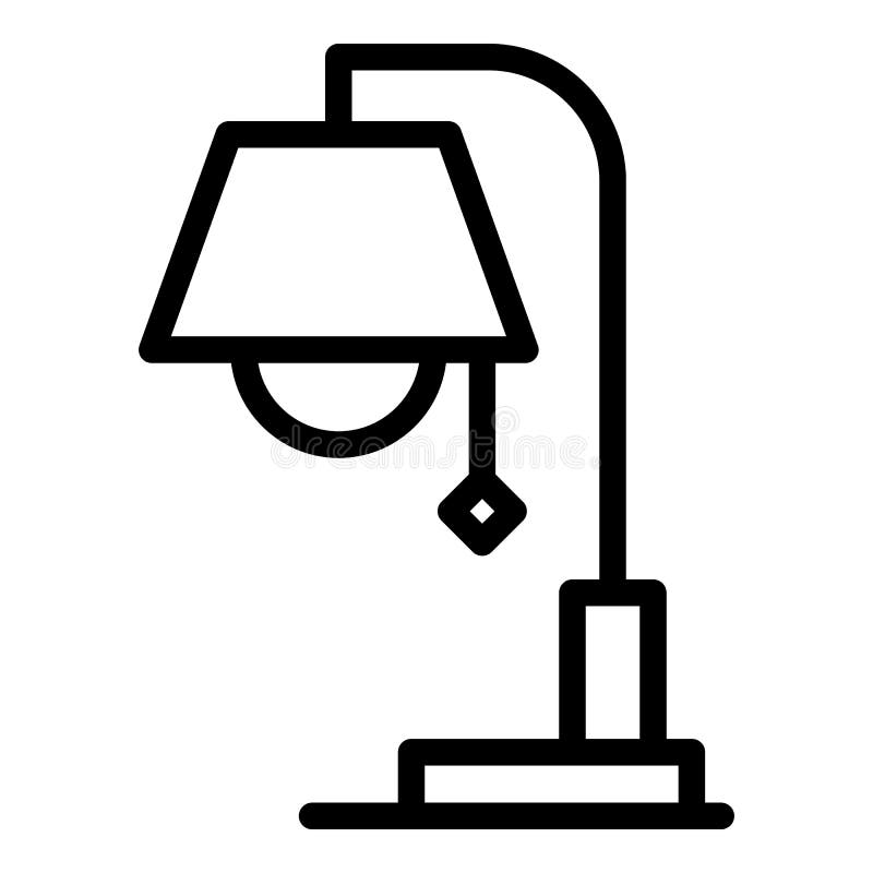 Room Light Icon Outline Vector. Lamp Stand Stock Vector - Illustration ...
