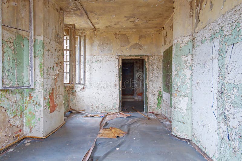 A Room in a Lost-place-building Running Down Stock Image - Image of ...
