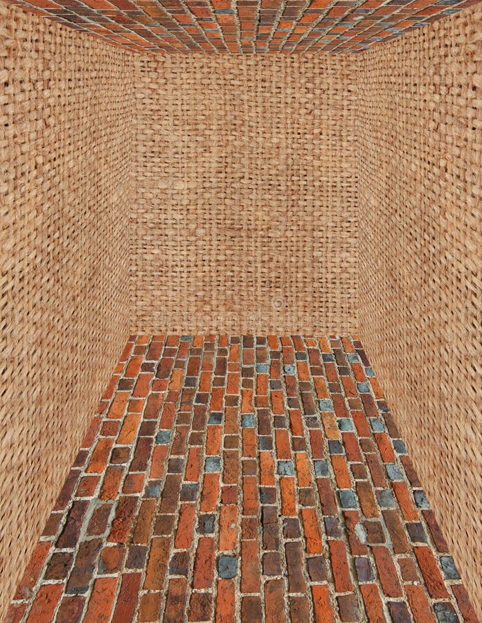 Room Made from Brick and Sack Walls Stock Photo - Image of creativity ...