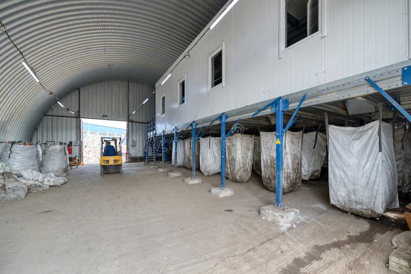 Room for Manual Waste Sorting. Waste Recycling Plant Stock Photo ...