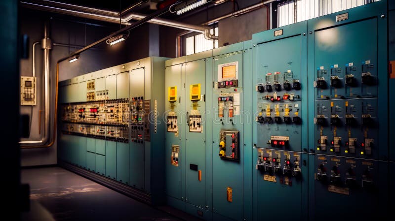 Room with Many Electrical Equipment in it. Generative AI Stock ...