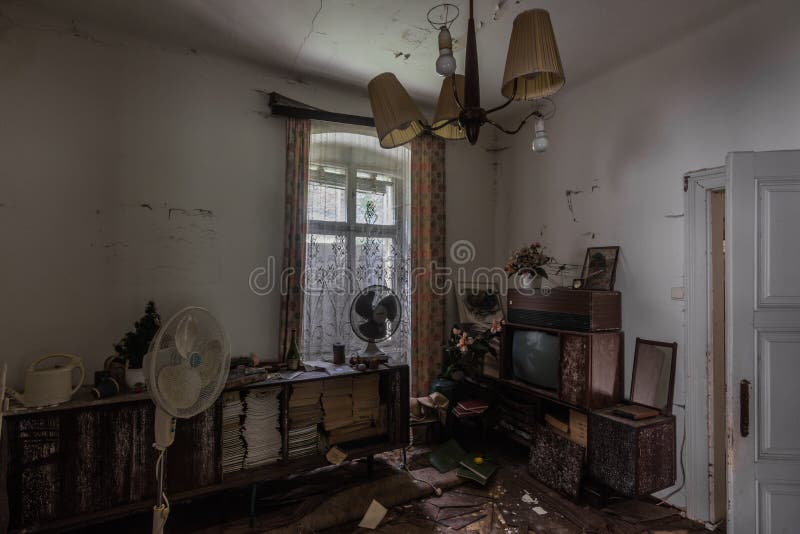 Room with many old objects editorial photography. Image of story ...