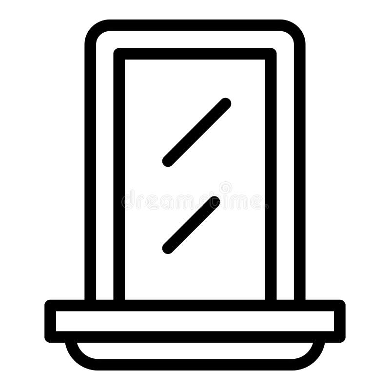 Room Mirror Icon, Outline Style Stock Vector - Illustration of fashion ...