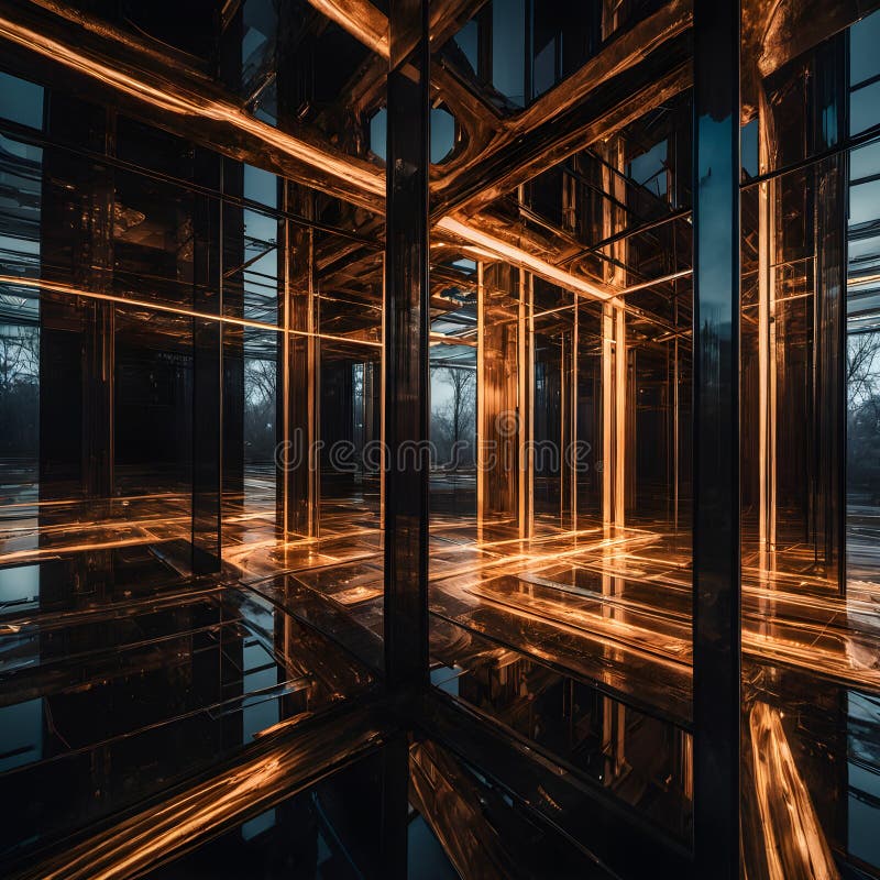 A Room with Mirrored Walls that Reflect Light in Various Directions ...