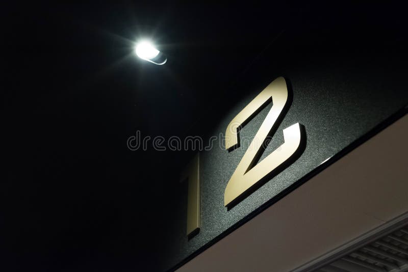 Room Number 12 with Dot Led Light Stock Image - Image of number, small ...