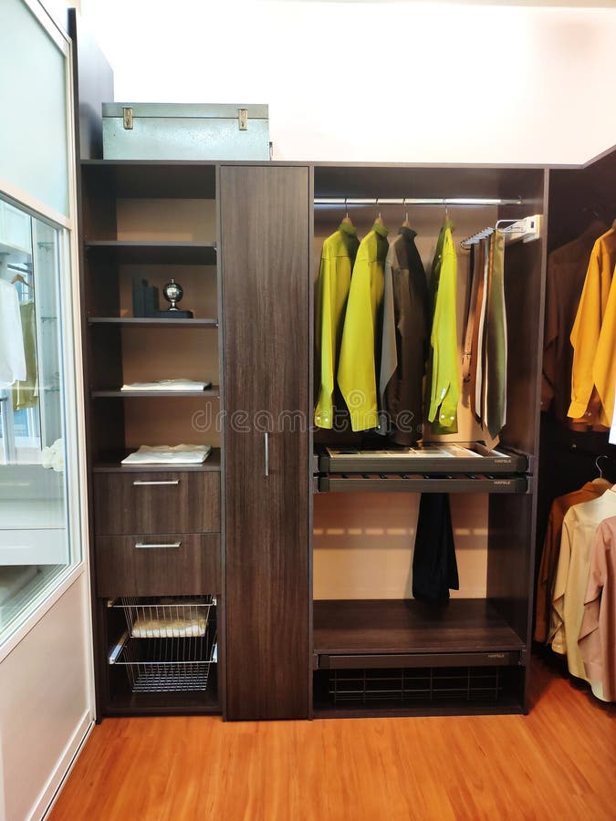 Room with the Open Empty Closet, Working Closet, Cupboard with Some ...