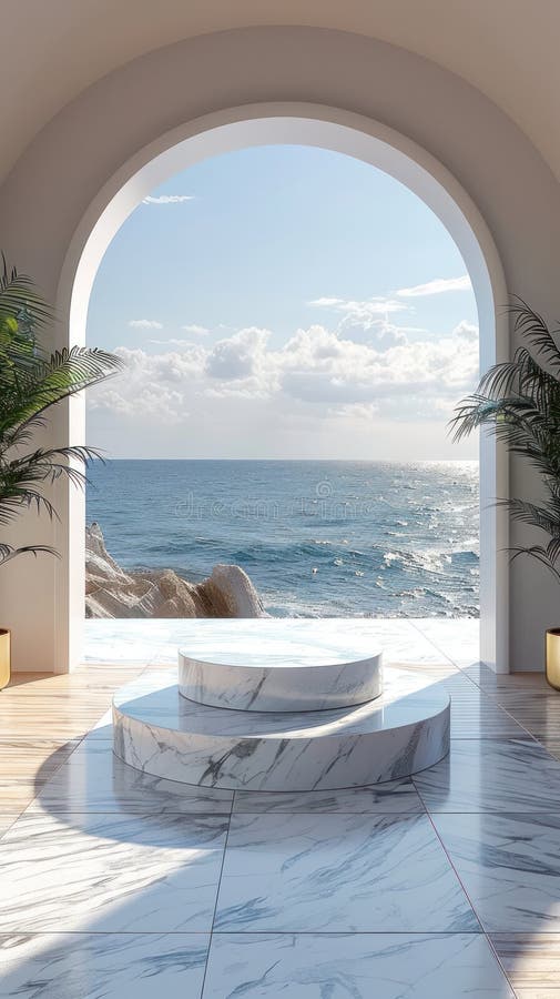 Room Overlooking Ocean stock photo. Image of podium - 309313408
