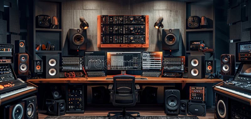 A Room Filled with Lots of Electronic Equipment. Generative AI Stock ...