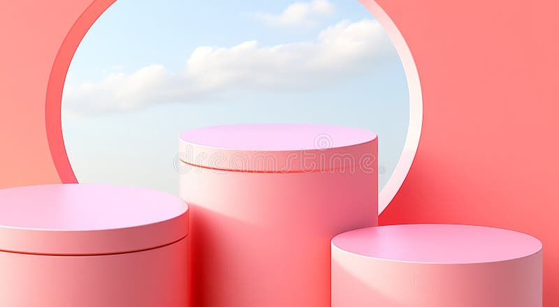 A Room Painted in Pastel Pink Features a Circular Window that Displays ...