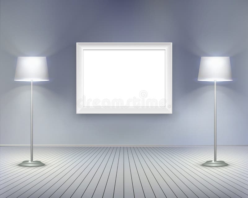 Room with Picture. Vector Illustration. Stock Vector - Illustration of ...