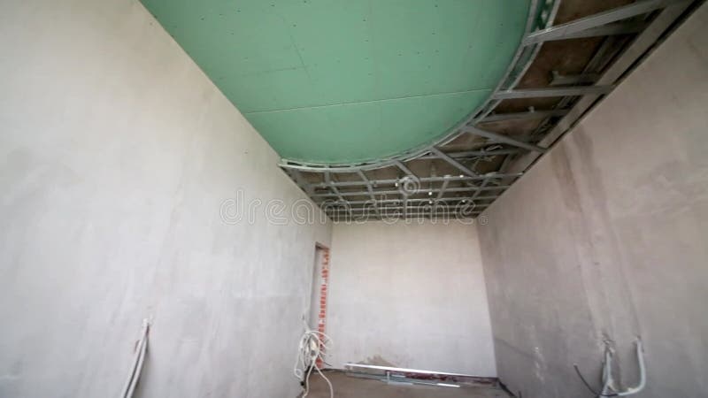 Room with Plastered Walls, Sticking Out Electric Stock Footage - Video ...