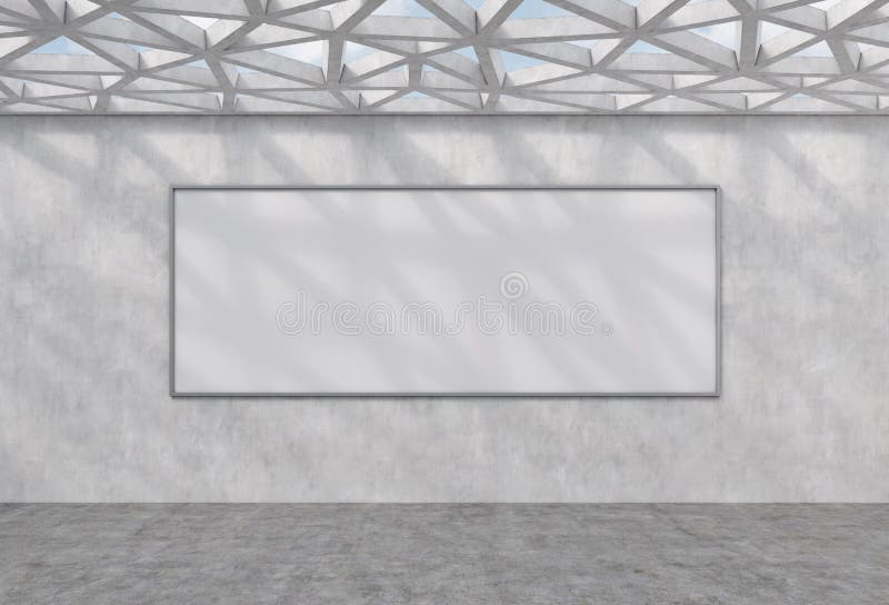 Room with poster stock illustration. Illustration of poster - 50292483