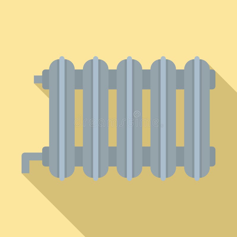 Room Radiator Icon, Flat Style Stock Vector - Illustration of design ...