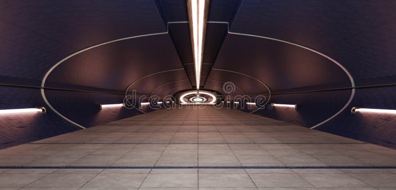 Room Sci Fi Neon Laser Hyperloop Pipe Technology Modern Neon Light Show ...