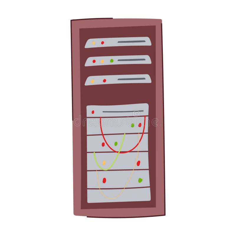 Room Server Rack Cartoon Vector Illustration Stock Vector ...