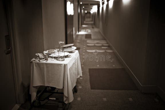 Room Service stock image. Image of hotel, tray, hallway - 10369601