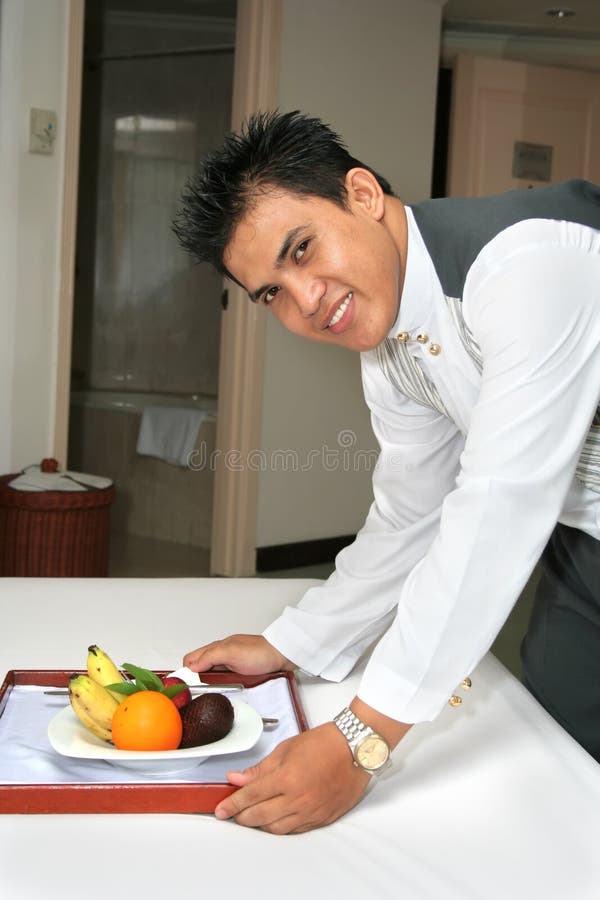 Room Service Table Set Up stock photo. Image of cutleries - 6685996