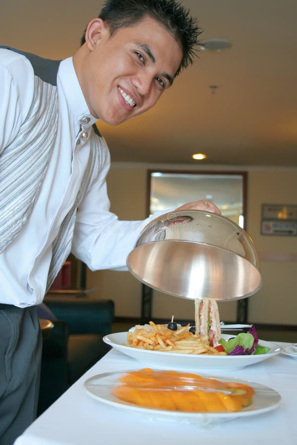 Room Service Table Set Up stock photo. Image of cutleries - 6685914