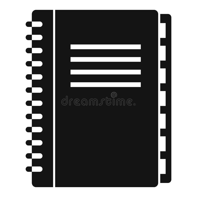 Service Book Icon, Black Vector Sign with Editable Strokes, Concept ...